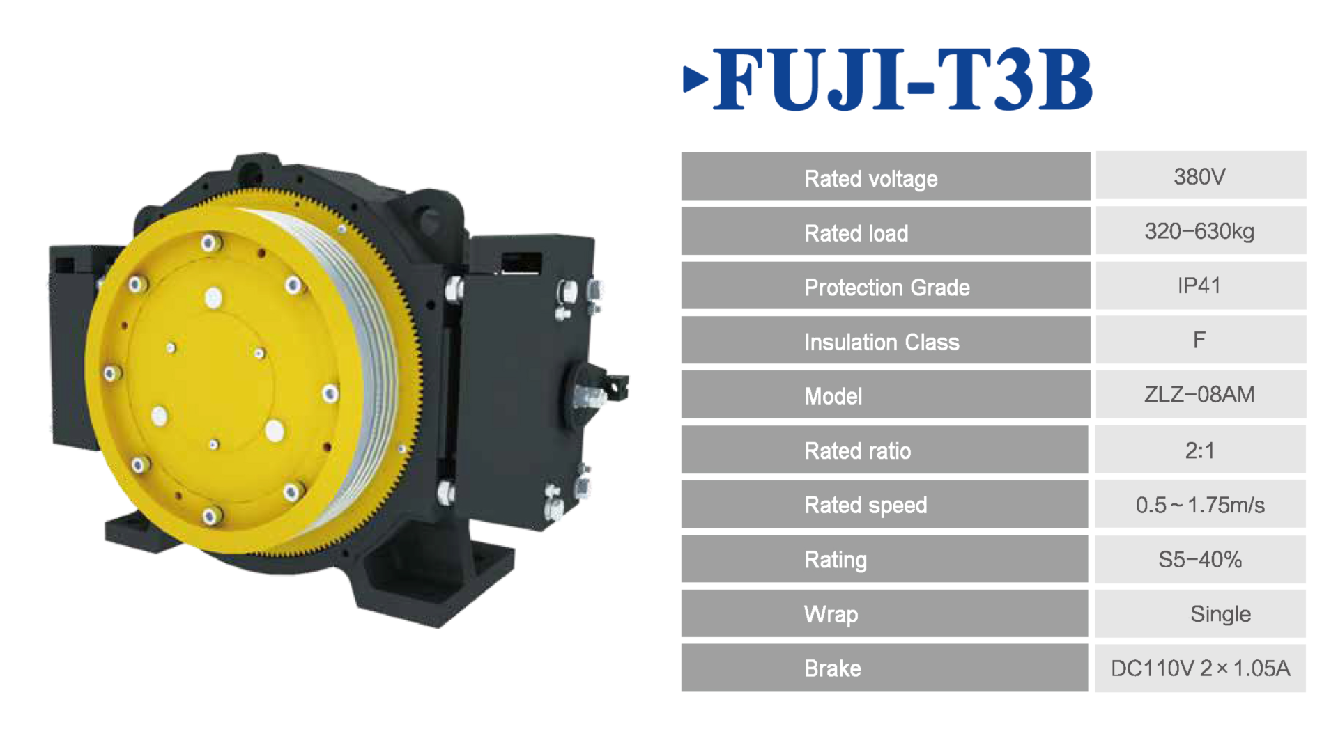 FUJI-T1B - TRACTION MACHINE 2 - Fujijapanelevator